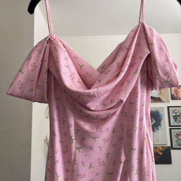 House of CB | Dresses | House Of Cb Elodie Pink Floral Gown Xs Nwot ...